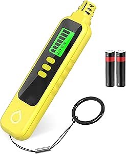 Gas Leak Detector,Natural Gas Detector for Home, Portable Combustible Gas Sniffer with Visual & Audible Alarm to Locate Leaks Like Methane, Propane, Butane (Batteries Included) (Yellow)