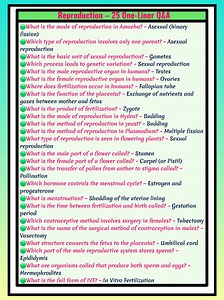 80K views · 1K reactions | Reproduction in a nutshell! Master these 25 quick one-liner Q&A covering asexual, sexual, and human reproduction – perfect for NEET, Boards & CUET! #ReproductionInHumans #BiologyNotes #OneLinerQuestions #NEETBiology #ScienceRevision #StudyWithMe #BiologyQuickFacts #AsexualVsSexual #CBSEBiology #BoardExamTips #BioWallNotes #BiologyReels #ReproductionTopic #CompetitiveExamPrep #StudyGramIndia | Josh Study point | Facebook