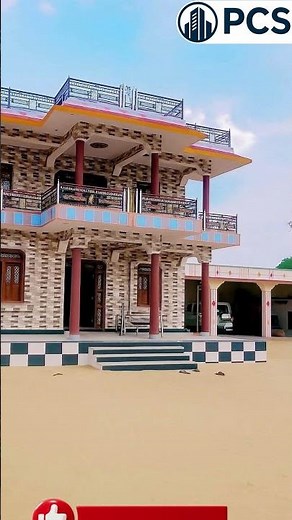 Beautiful Compact House Design | Exterior Rendering in AutoCAD #shorts