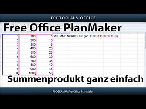 Summenprodukt ganz einfach (Free Office PlanMaker)