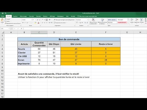 Entrainement Excel Niveau 1