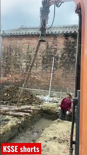 Wood piles for a residential building #innovation #construction #learning #subscribe