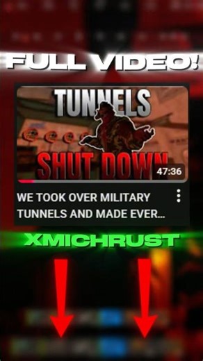 WE TOOK OVER MILITARY TUNNELS AND MADE EVERY GROUP QUIT| Rust #shorts #rust #rustvanilla #xmichrust