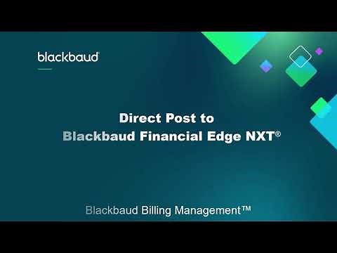 Post to Blackbaud Financial Edge NXT