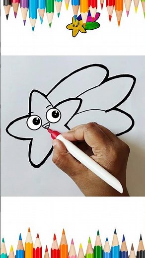 Shooting Star Drawing | How to draw Shooting Star | Easy & Cute Shooting Star Drawing For Beginner