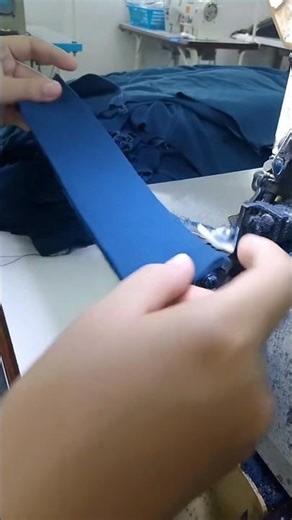 Neck Rib Sewing & Attach by Overlock #neckribjoin #neckribattach #neckattach #overlock #sewing