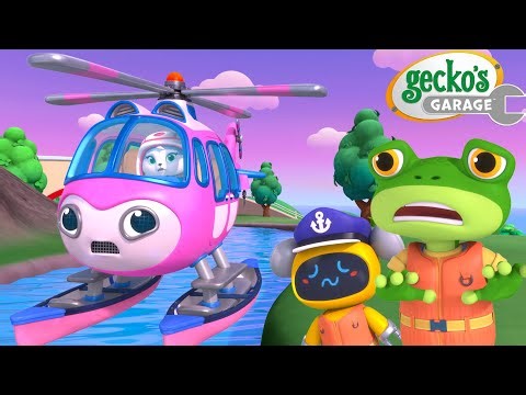 Log Flume Rescue! 🚁 | Gecko's Garage 🚚 | Cartoons For Kids | Toddler Fun Learning
