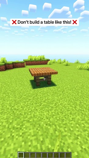 3 Cool Table Designs in Minecraft! #buildhacks #minecraft #fyp | minecraft