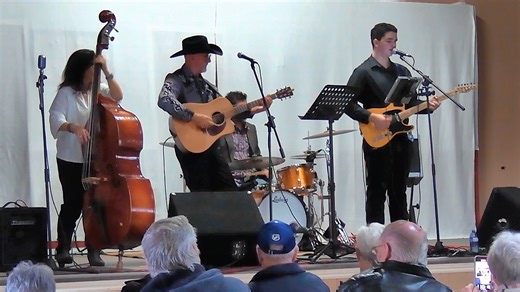 9.2K views · 109 reactions | Working man blues Nick Langille doing some good guitar picking on this Merle Haggard song. From a fundraiser show in Stewiacke,Nova Scotia for Nick , to raise funds to go to a contest Pigeon Forge.Tennessee. The band members included Chantal O'Neil on bass, Keith MacTaggart on drums and Nelson Langille on acoustic guitar. www.facebook.com/MikesCountryShow | Mike Blackburn - Music Videographer | Facebook