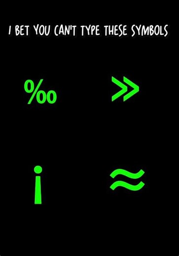 I bet you can’t type these symbols (tutorial for 100 likes)