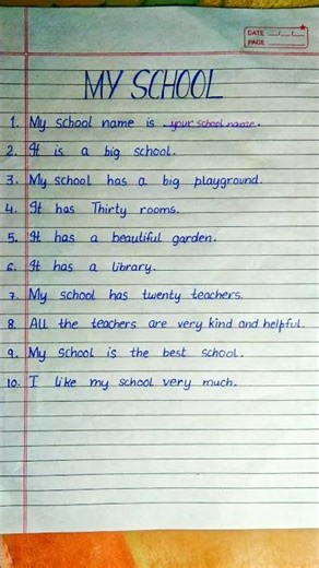 10 easy lines on MY SCHOOL Essay in english #shorts