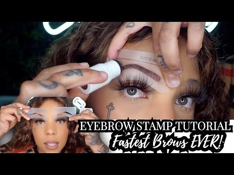 FASTEST BROW ROUTINE EVER!? TRYING AN EYEBROW STAMP | EYEBROW STENCIL STAMP FT. MCORSLASHES