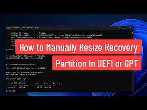 How to Manually Resize Recovery Partition In UEFI or GPT