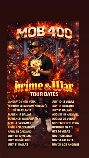 Mob FO'Hunniidd on Instagram: "I’m coming to a city near you so get your tickets they going fast already #mob400 #global #music #indieartistmusic #fyp @sonic_entertainment_ @goldmouth_lite @gorillamacfree @a.t.daking_official @officialturfergirl @dj2weezy @gfl_deezy @kingquayus @ms.didibaybe @fedbabymaineg"
