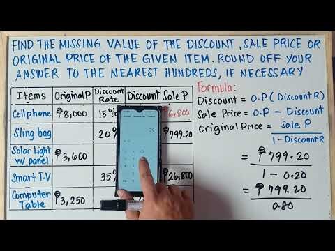 Find the Original Price , Discount Rate, Discount and Sale Price | Grade 7 | Matatag Curriculum |