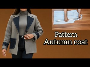 Autumn Coat Pattern Making with Notched Collar✂️ | Step-by-Step Tutorial for Beginners✅️