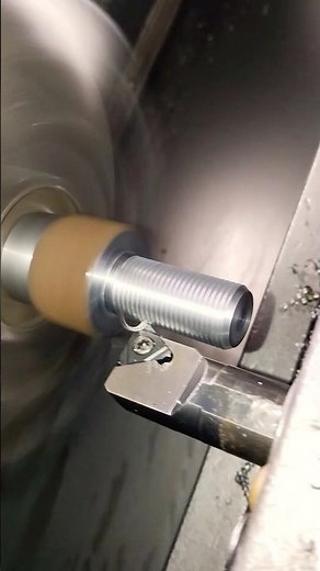 thread boring bar use by ? threading pin cutting on cnc machine | #cnc #cncmachine #shorts