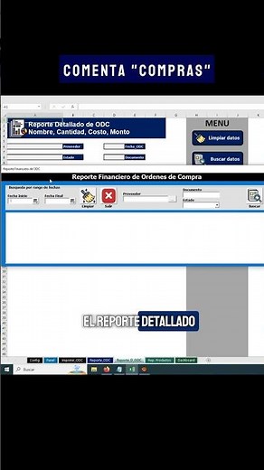 Reportes de Ordenes de Compras | App de Excel #shorts