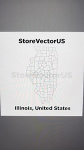 Illinois | Printable Map of the State of Illinois | Printable Map of the United States | Files .png, .jpg, .pdf, .svg, .eps, .ai - Etsy Australia