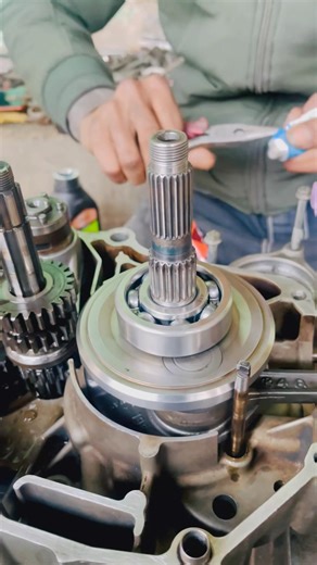 How to check the crank of Hero Splendor Pro GS auto Service#shortvideo #mechancial #bike