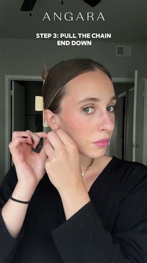 Turn Your Hoop Earrings Into a Stylish Necklace💫| Jewelry Hacks | Angara Jewelry #jewelryhacks