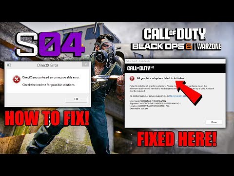 How To Fix COD BO6 | Warzone Season 4 Crashing & Not Launch - DirectX Error & Cod.exe