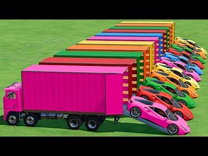 LAMBORGHINI With Colors | Transport With Trucks & Super Cars In Fs22 | Farming Simulator 22