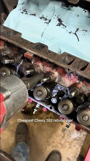 Chevy 302 budget rebuild #automobile #chevyengine #mechanic #smallblockchevy