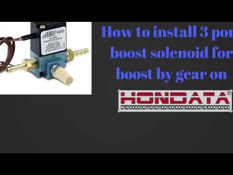 How To Install 3 Port Boost Solenoid (Boost by Gear) On Civic EG/Integra ODB1 On Hondata!!