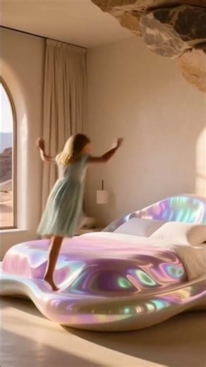 POV: The Bed Feels Like Liquid Light ✨ (So Calming)