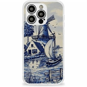Phone Case Christmas Phone Dutch Blue Delft Vintage Windmill Print Case Case Cover Compatible with iPhone 13 6.1 Inch - Walmart.ca