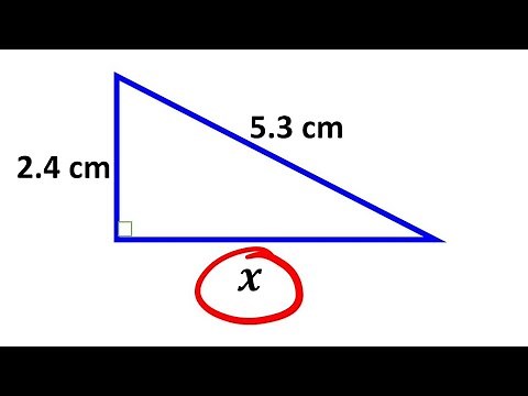 Pythagoras Theorem: Find short side, given longest side & other side
