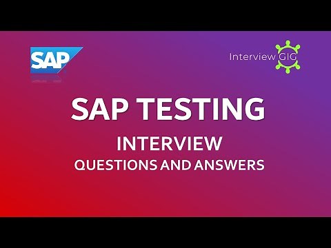 SAP Testing Interview Questions and Answers |SAP | Testing |