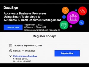 Deena Tearney and Dean Hazama presented how the DCCA digitized paper documents on DocuSign CLM