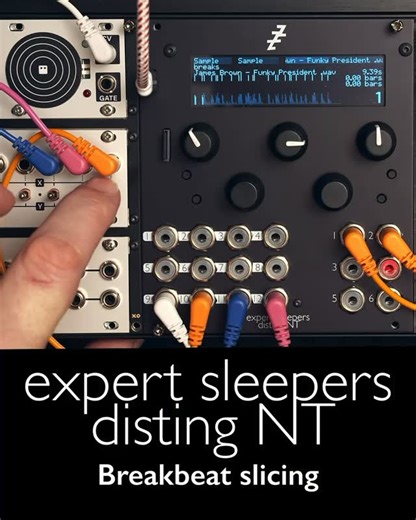 Part 1 of 2. This video shows the disting NT as a self contained sample slicer with effects. A combination of simple algorithms is used to randomise the slice selection, but maintaining some degree of the usual progression through the sample - also while forcing the ‘one’ to the first slice of the sample (go search up “Bootsy’s Funk Formula”). A Kirbinator and flanger provide additional ear candy. | Expert Sleepers