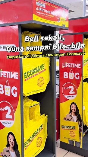 84 reactions | Nah info, beg ini kalau rosak pergi je kat counter. Customer Service akan check dan tukar baru. Cepat process. #recyclebag #EconsaveLifetimeBag #tukarbaru | Econsave Sabah | Facebook