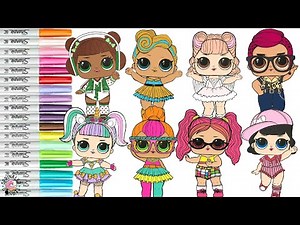 LOL Surprise Coloring Book Compilation Miss Mint Lace Unicorn Bae Wheels Neon QT Slick Cherry Luxe