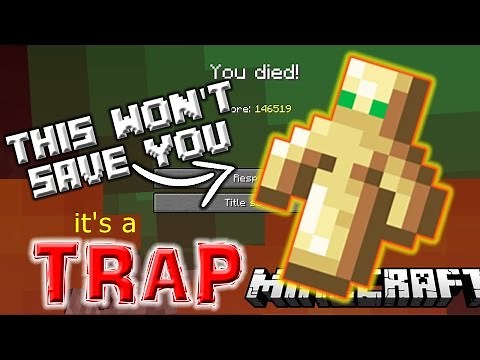 MINECRAFT TOTEM OF "UNDYING" KILL TRAP for update 1.11.2