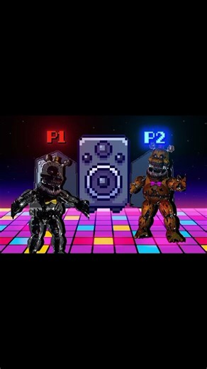 Nightmare And Nightmare Fredbear lagi joget nih :P #fnaf4 #dancing #shorts #fnaf