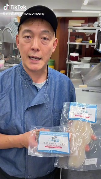 Pro Sushi Chef shows us how to make Crispy Rice Pizza using our fresh-caught, sushi-grade Alaskan Salmon and Rockfish😍 #Sushi #MichelinChef #Recipe