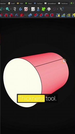 🪲 FreeCAD Bug? - FreeCAD Thickness Tutorial - FreeCAD Pipe - FreeCAD Part Design Tutorial | #Shorts