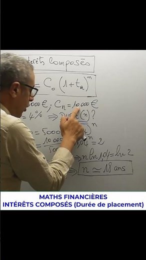 #shorts (6/12) Maths financières - INTÉRÊTS COMPOSÉS (Durée de placement).