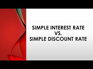 12 Simple interest rate Vs Simple discount rate