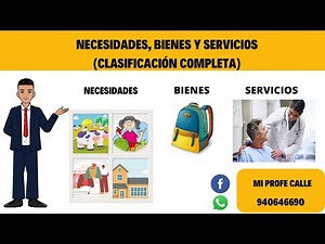 NECESIDADES, BIENES Y SERVICIOS (CLASIFICACIÓN COMPLETA)