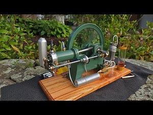 Side Shaft Horizontal Mill Gas Engine Model from Stirlingkit - Vintage style 4 Cycle w Overhead Cam