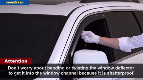 Goodyear Shatterproof in-Channel Window Deflectors for Trucks Chevrolet (Chevy) Silverado/GMC Sierra 2014-2018 Crew Cab, Rain Guards, Window Visors, Vent Deflector,Truck Accessories,4pcs- GY003402LPf