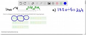SOLVED:Here is a diagram representing a base-ten number. The large rectangle represents a unit that is 10 times the value of the square. The square represents a unit that is 10 times the value of the small rectangle. Here is a diagram showing the number being divided into 5 equal groups. a. If a large rectangle represents 1,000 , what division problem did the second diagram show? What is its answer? b. If a large rectangle represents 100 , what division problem did the second diagram show? What 