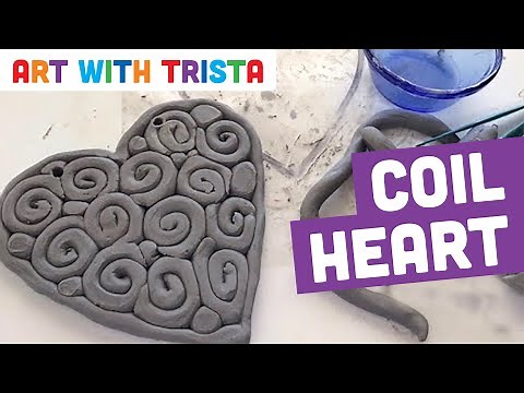 Coil Clay Heart Step By Step Clay Sculpture Tutorial - Art With Trista