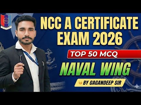 NCC A Certificate Naval Wing | Top 50 Specialized Subject MCQs | JD/JW Navy Exam 2026