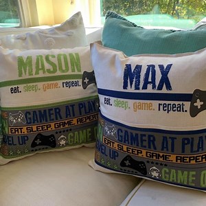 Personalized Gamer Book Pillow: Cotton Linen Pocket Reading Pillow - Etsy